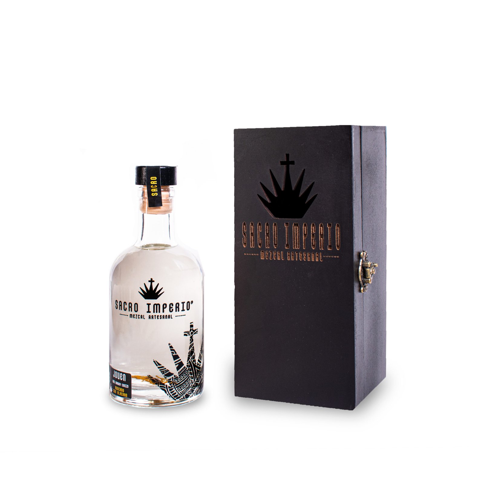 Caja Personalizable Mezcal Joven con Alacrán 250ml - Mezcal Sacro ...
